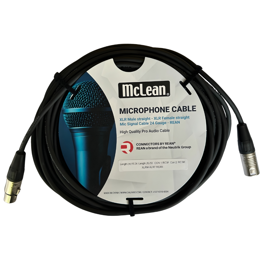 Cable REAN XLR Macho A XLR Hembra RC3F-D - RC3M-D YME220 50FT - Mclean ...